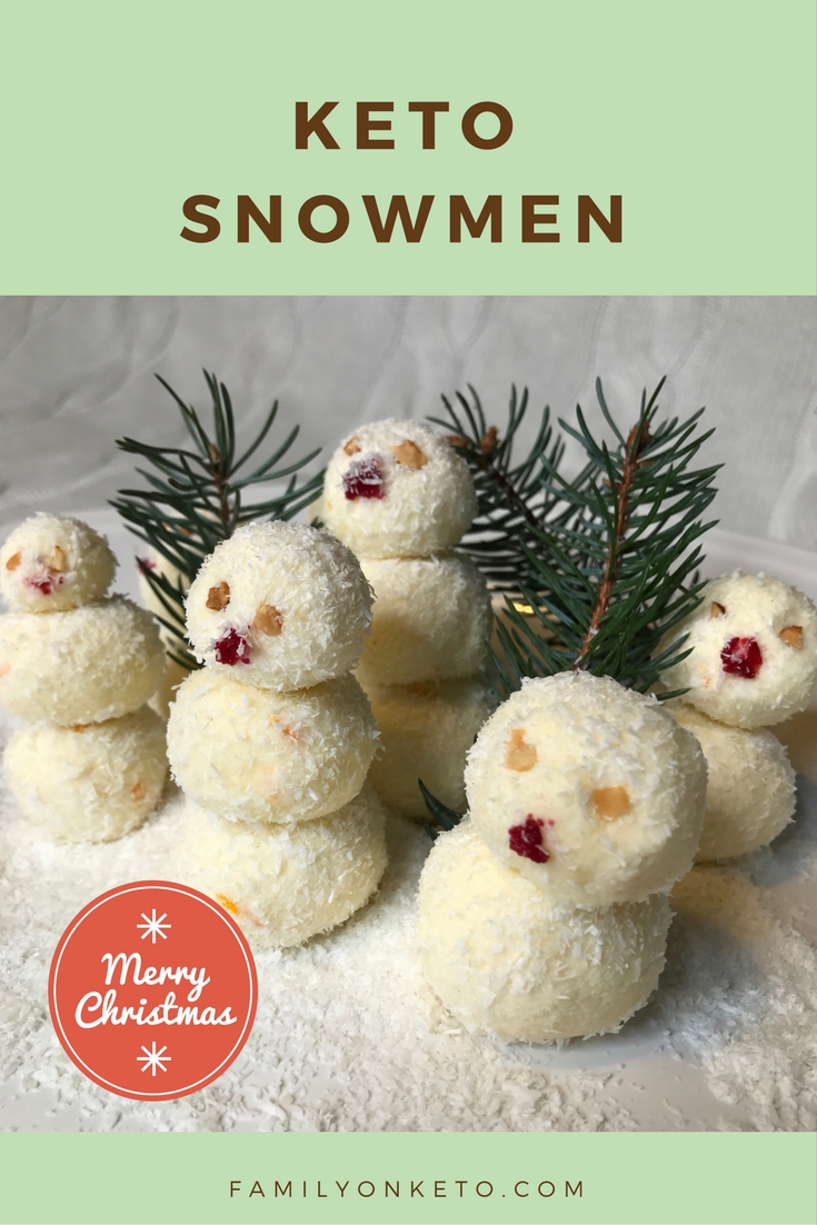 KETO SNOWMEN ⛄️ NO BAKE - Family On Keto